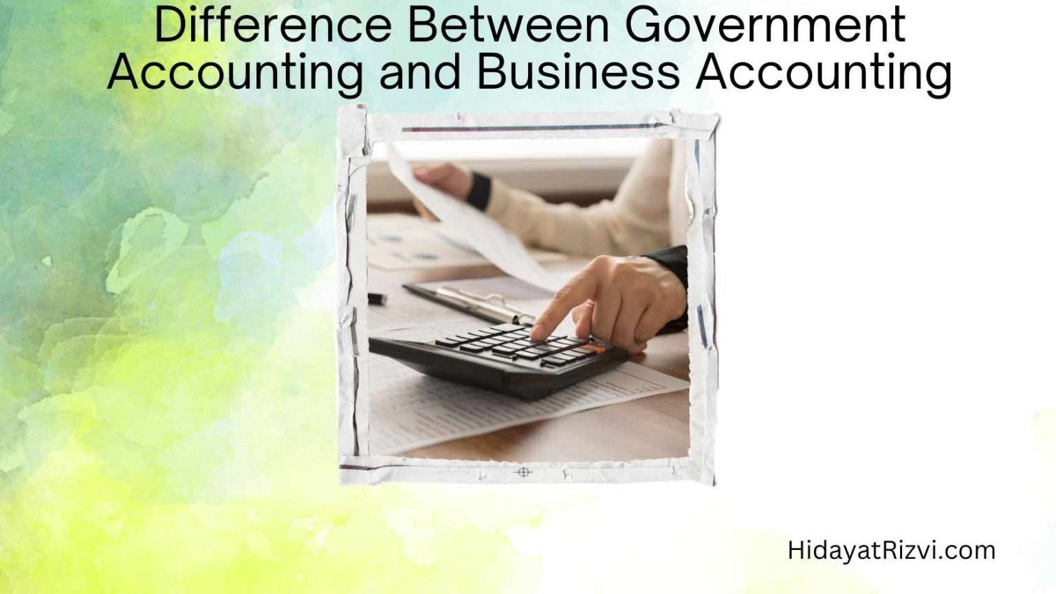 Difference Between Government Accounting and Business Accounting