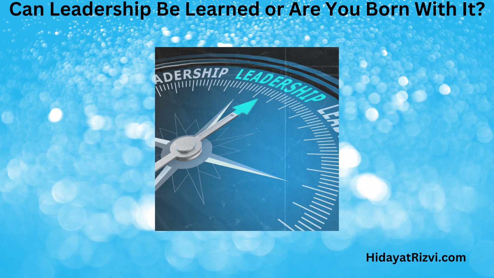 Can Leadership Be Learned or Are You Born With It? - Hidayat Rizvi